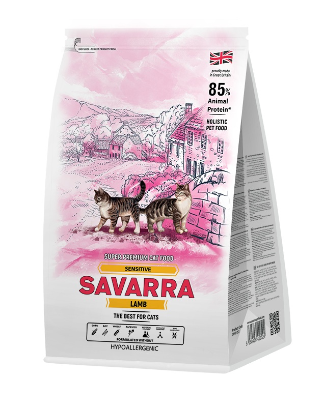 Savarra Sensitive Cat 6кг ягненок/рис (с чувств. пищевар.)сухой д/кошек ...